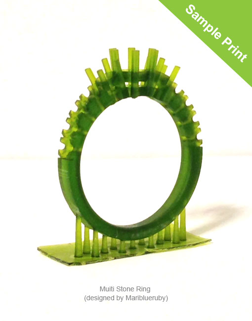 Muiti Stone Ring Sample Print - Kudo3D