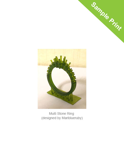 Muiti Stone Ring Sample Print - Kudo3D
