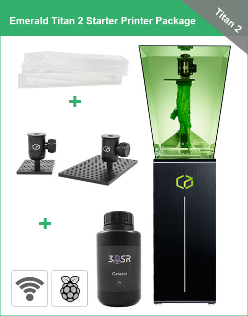 Emerald Titan 2 Starter Printer Package - Kudo3D